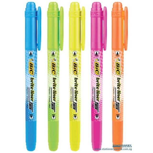 BIC Briteliner Twin Highlighter 1.0mm and 0.4mm