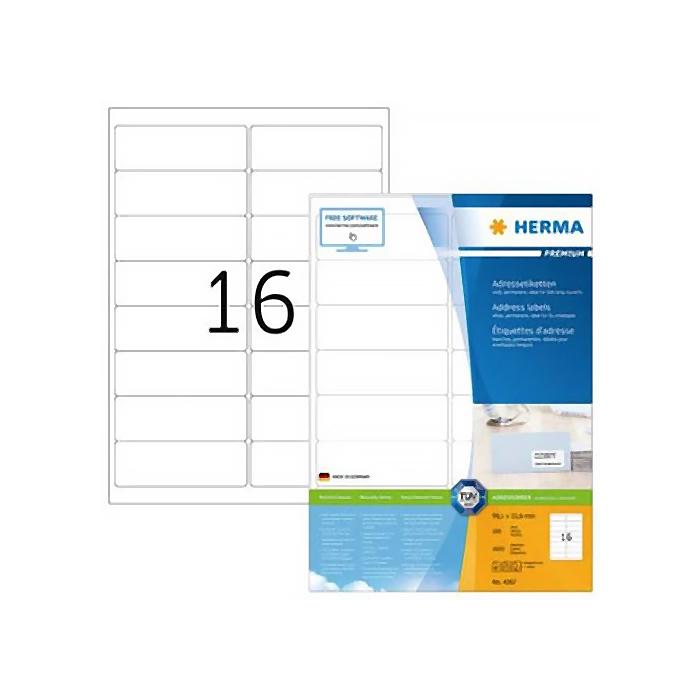HERMA Premium White Labels 99.1 x 33.8mm 4267
