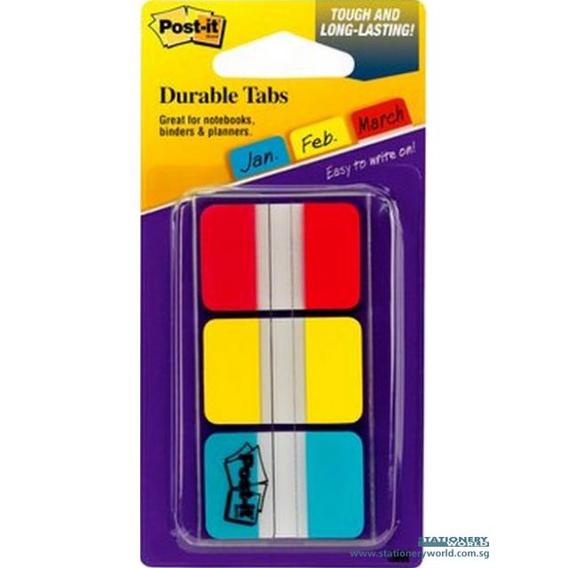 3M Post-it Durable Tabs - Writable & Repositionable 66-Pack