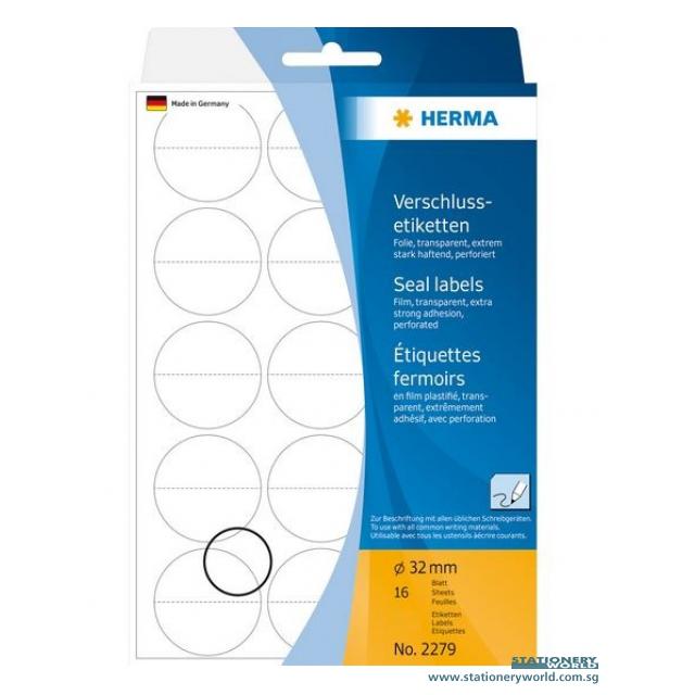 HERMA Transparent Round Labels 32mm 2279
