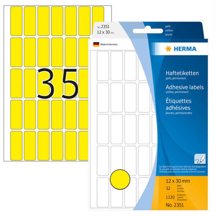 Laser Printer HERMA 200 Self-Adhesive Rectangle Labels - Yellow, A4 ...